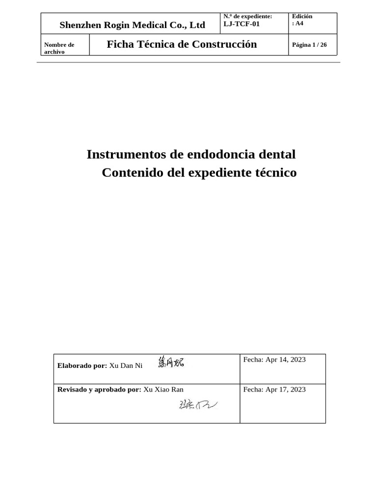 Technical Construction File | PDF | Dispositivo médico | Odontología