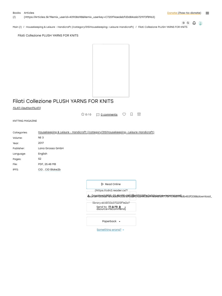 Filati Collezione PLUSH YARNS FOR KNITS - FILATI - Download On Z ...