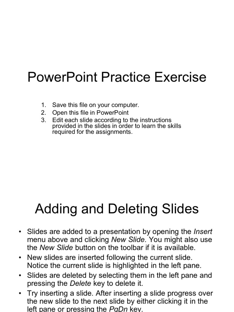 9 PPT Exercise | PDF