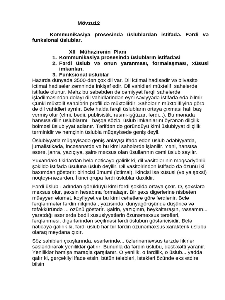 movzu 12 İş .kom.üslublar | PDF