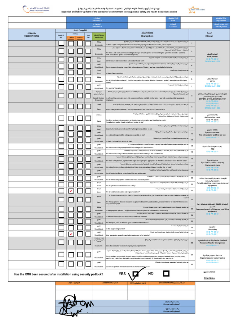 Safety Checklist | PDF