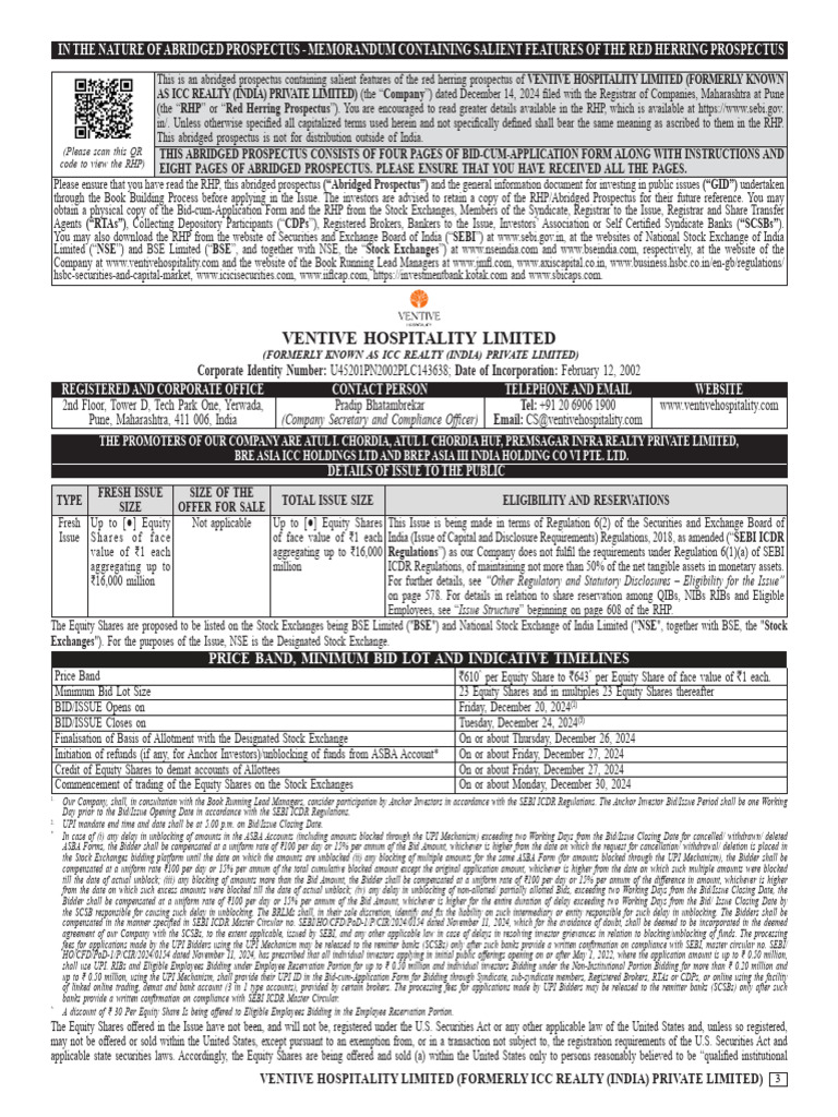 FORM2A_VENTIVE_NR | PDF | Revenue | Stocks