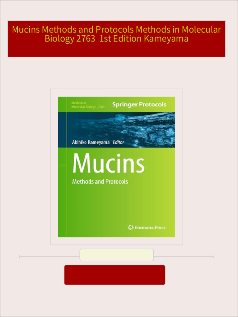 Download Complete Mucins Methods and Protocols Methods in Molecular ... Download Complete Mucins Methods and Protocols Methods in Molecular ...