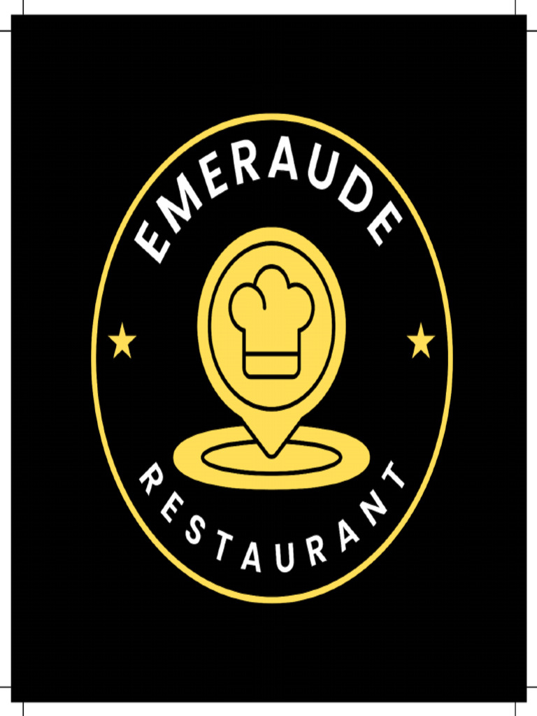 Yellow White Emblem Restaurant Logo | PDF