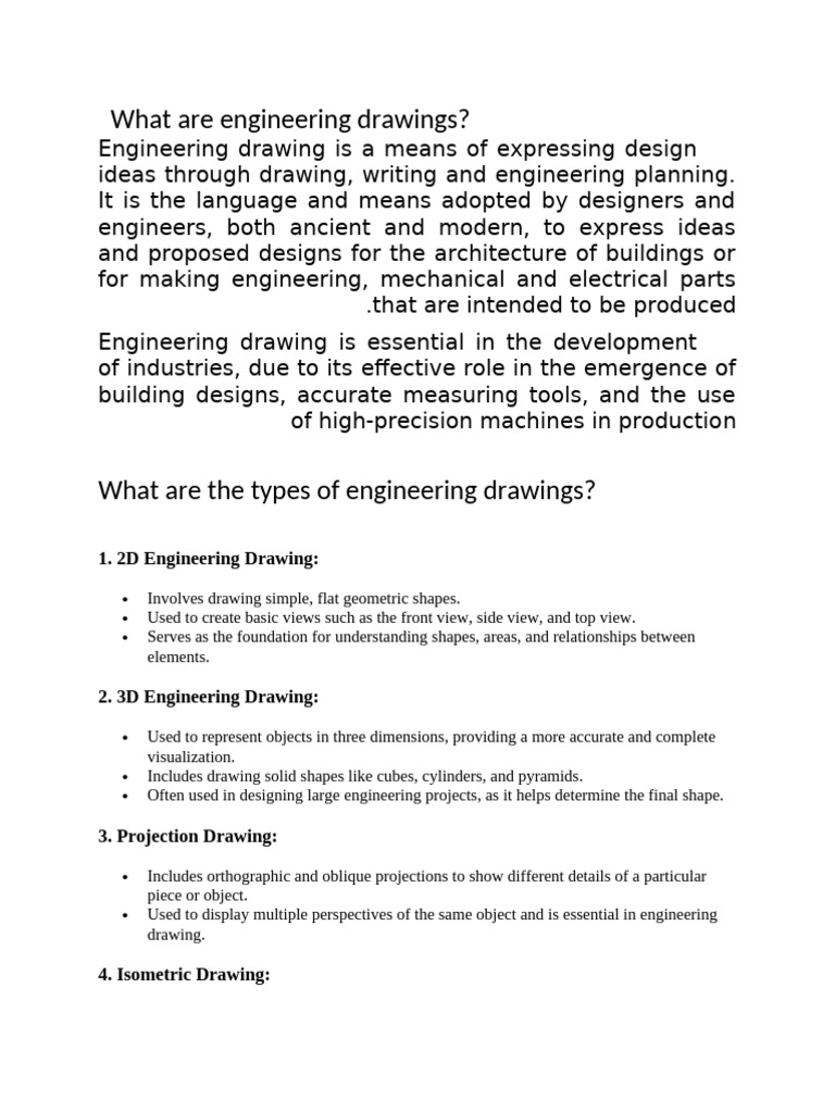 What Are Engineering Drawings | PDF | Drawing | Engineering