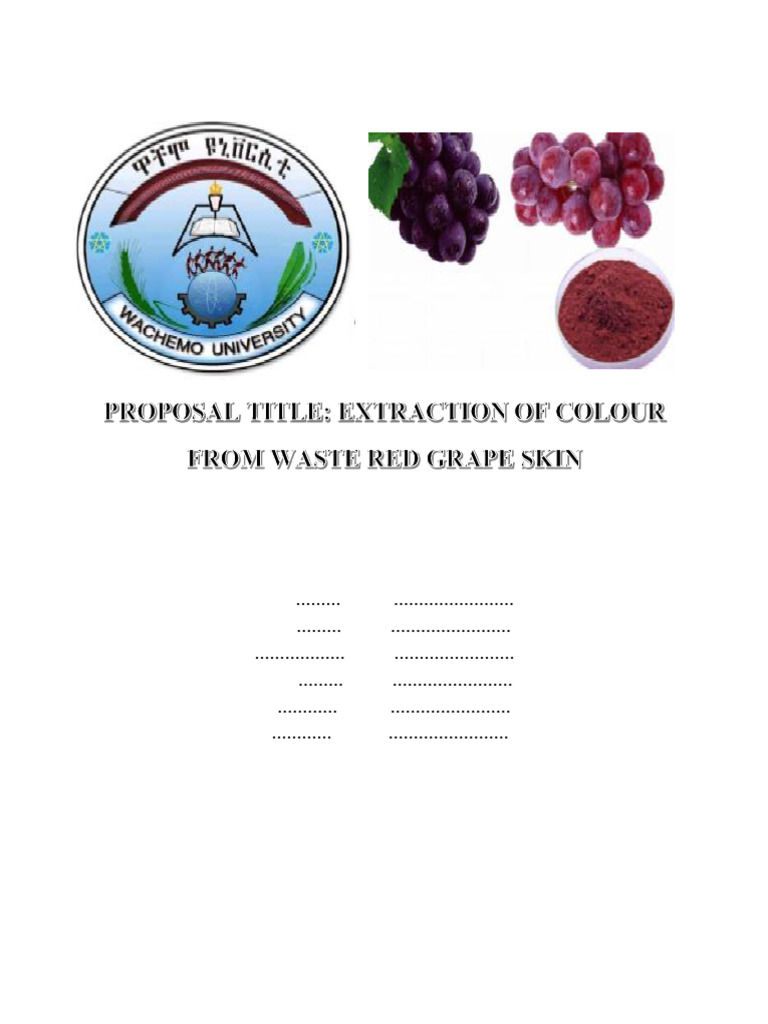 Proposal Assign For Red Grapes Pigment | PDF | Grape | Winemaking