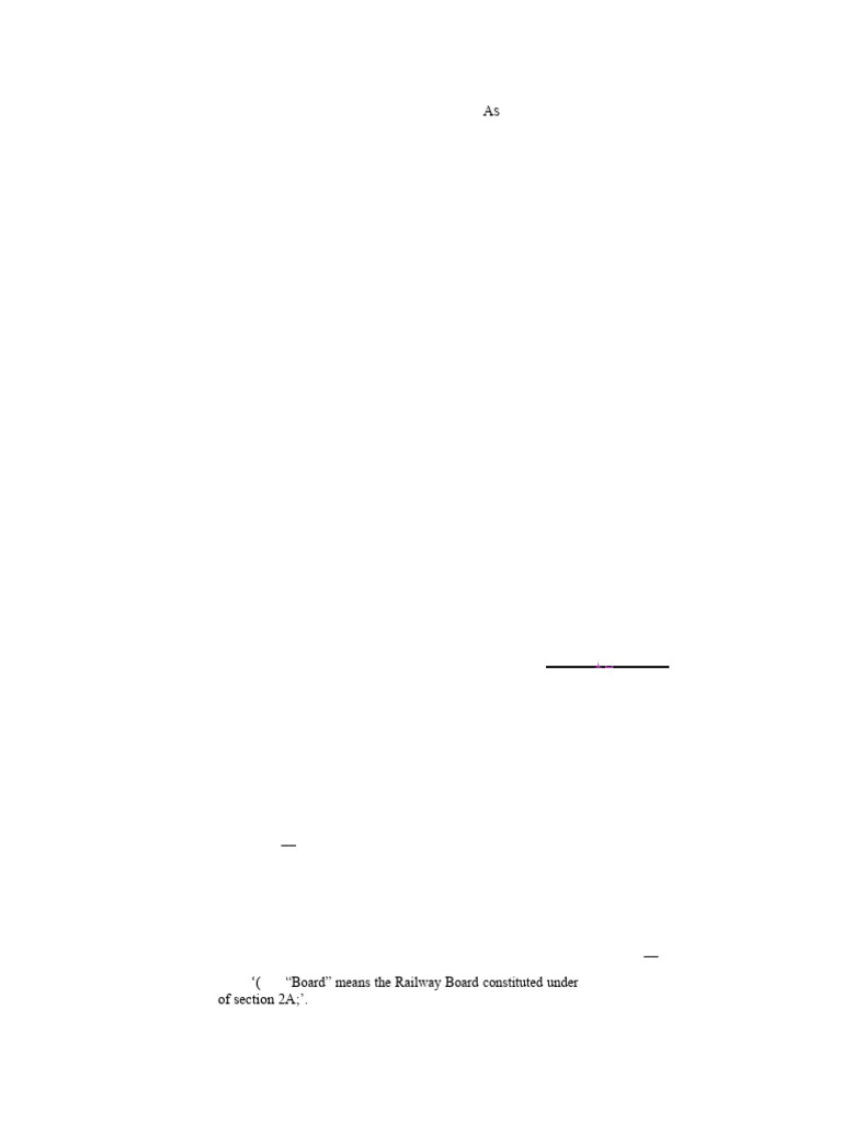 Railways Amendment Bill 2024 Overview | PDF | Government Of India | Repeal