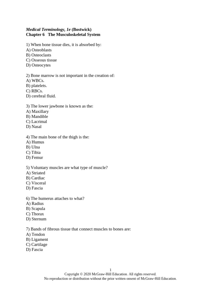 Combining Forms in Musculoskeletal Terms | PDF | Bone | Thorax