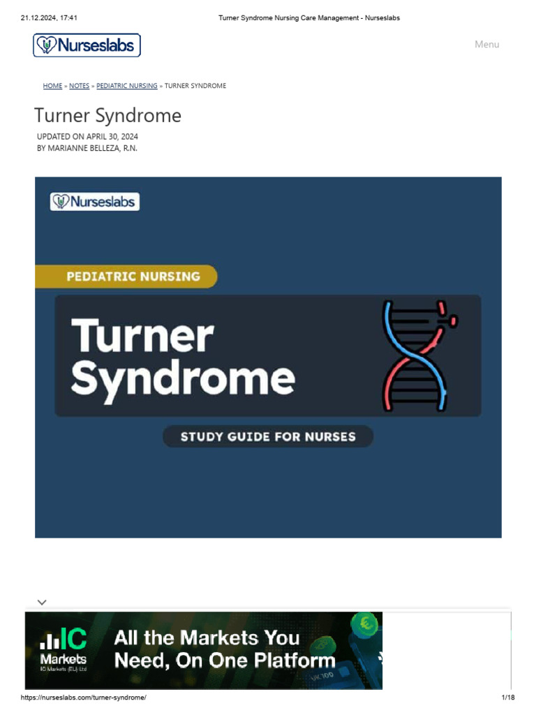TURNER | PDF | Hormone Replacement Therapy | Diseases And Disorders