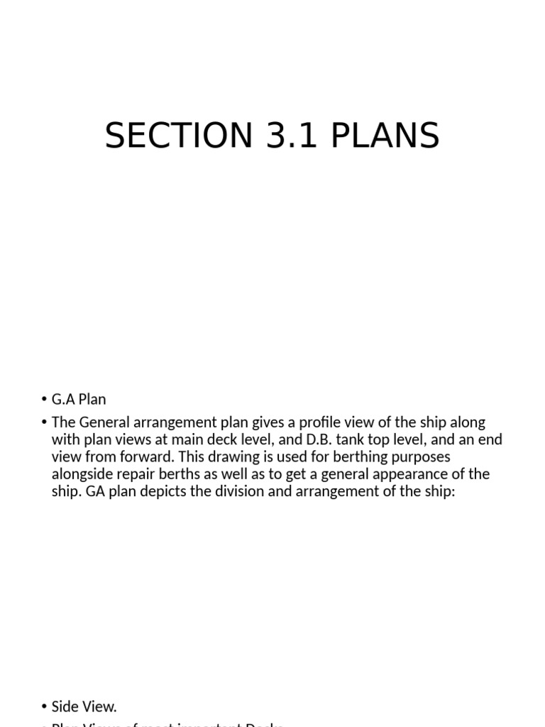 Ship Plans Overview: GA, FFA, LSA, Capacity | PDF | Ships | Tonnage