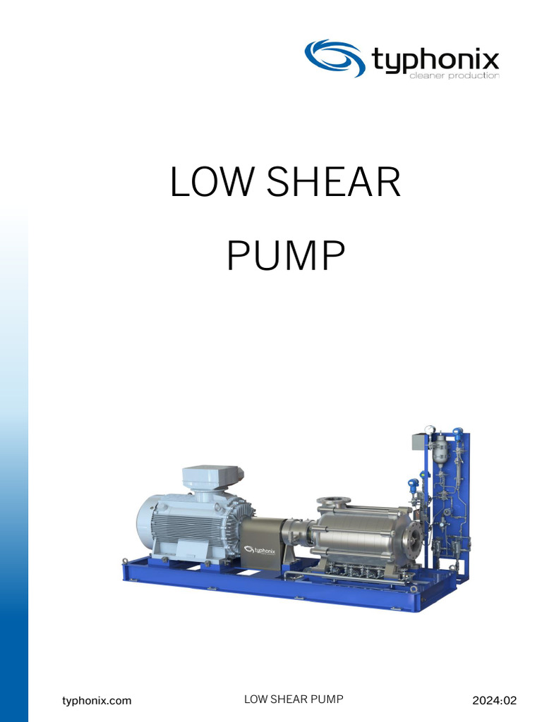 Typhonix Low Shear Pump Brochure | PDF | Pump | Bearing (Mechanical)