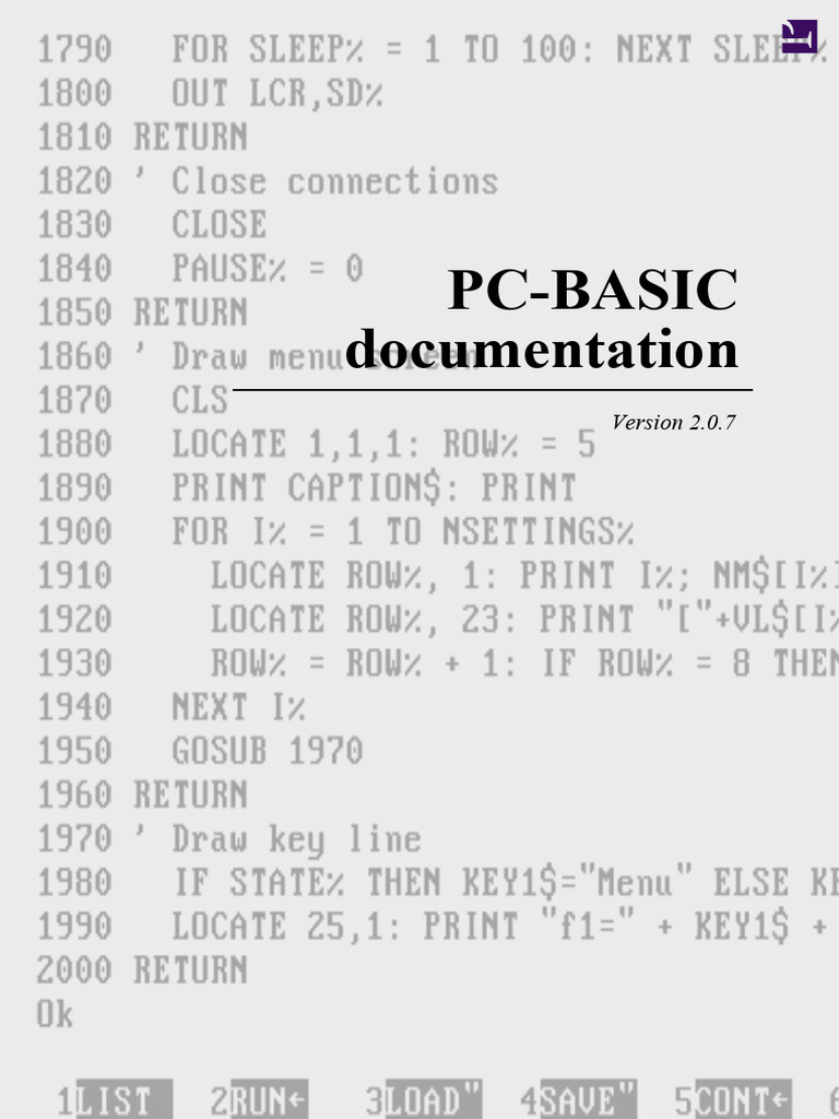 PC-BASIC Documentation | PDF | Computing | Computer Programming