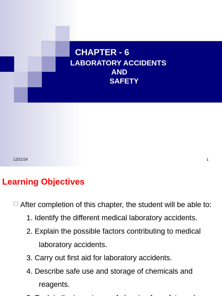 Chapter 6 Laboratory Accidents and Safety | PDF | Laboratories | Carcinogen
