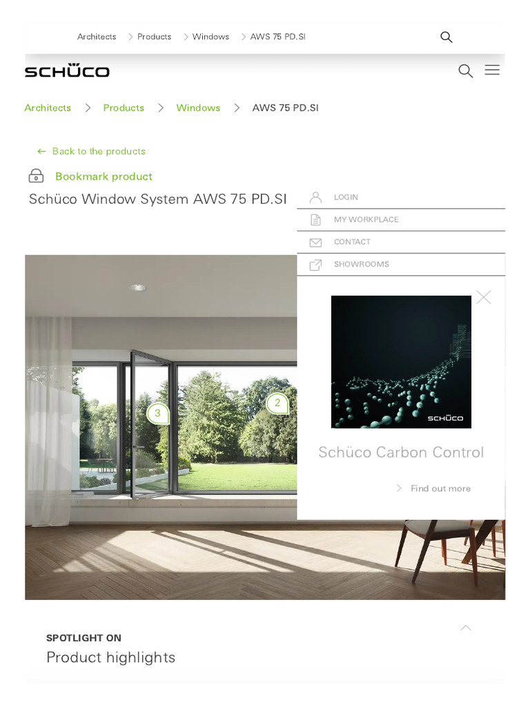 5.1.4.1. - Schüco Window AWS 75 PD - SI | PDF | Window | Building Insulation