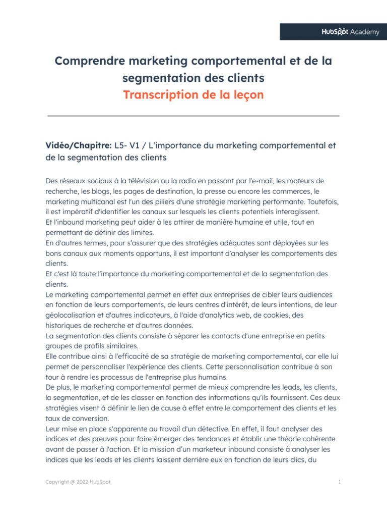 Comprendre Le Marketing Comportemental Et La Segmentation Des Clients ...