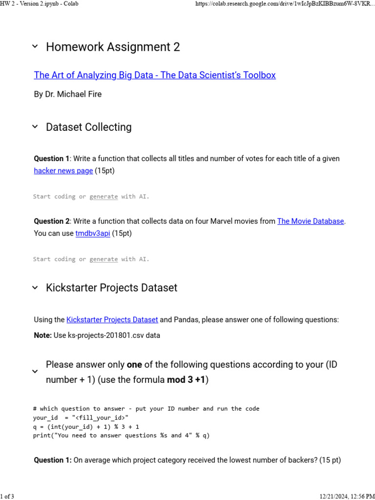 HW 2 - Version 2.ipynb - Colab | PDF | Vertex (Graph Theory) | Theoretical Computer Science