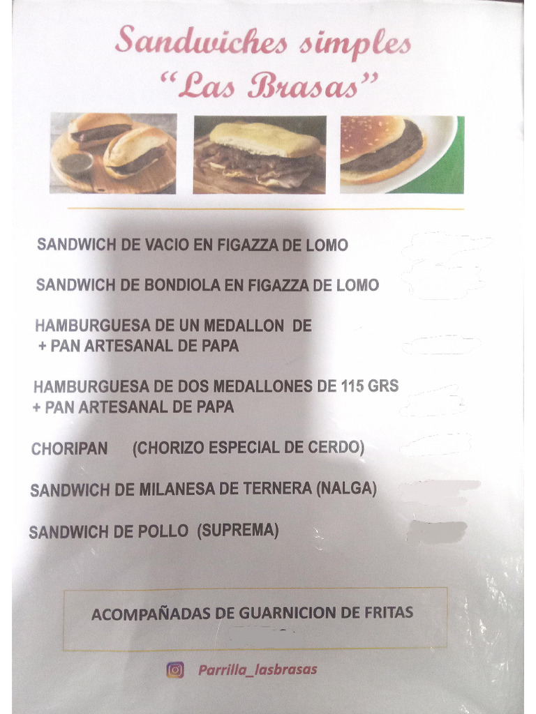 Las Brasas Menú | PDF