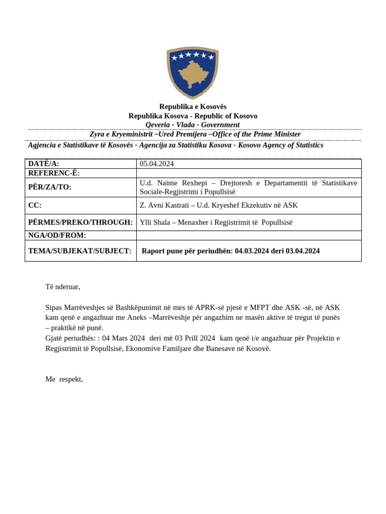 Raporti I Punes | PDF