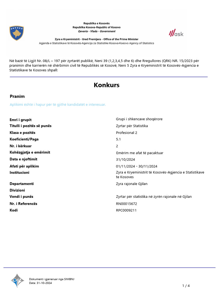 Konkurs Ask | PDF