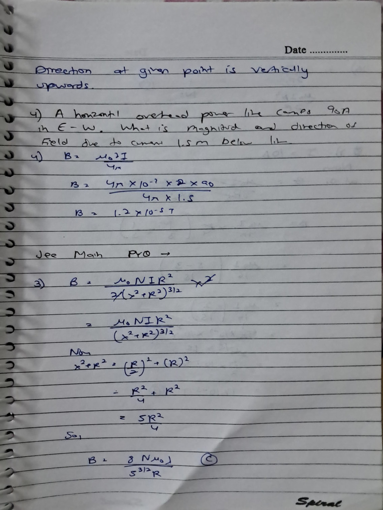 JEE Main PYQ, Magnetism | PDF