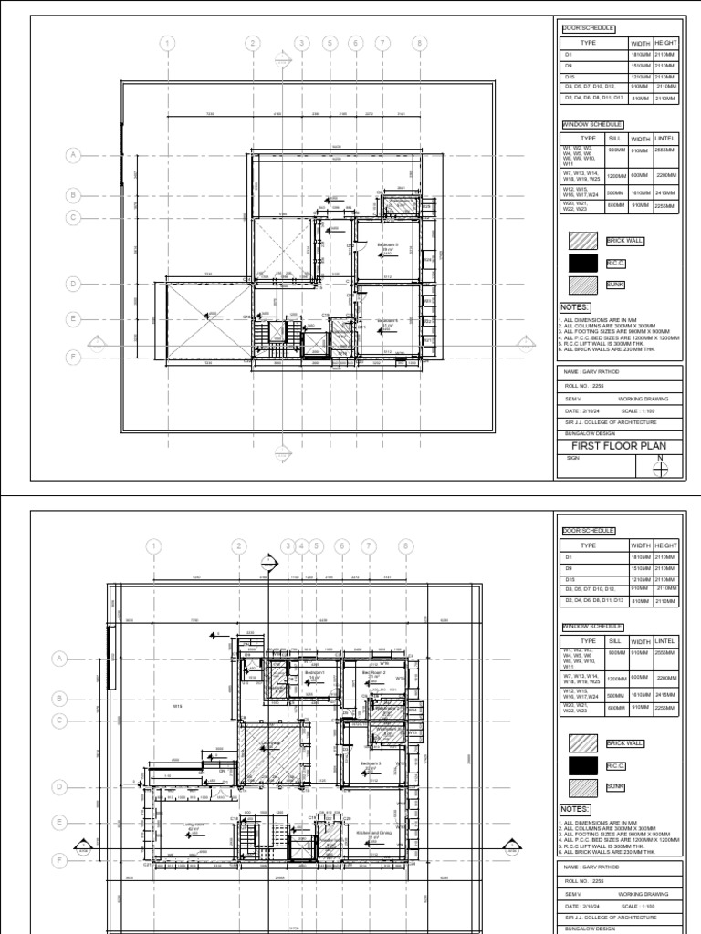 Bungalow Design Working Drawings | PDF | Chess Theory | Chess