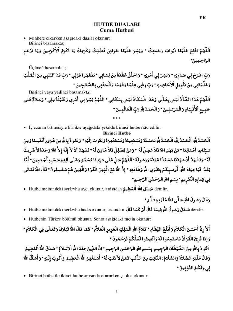 Hutbe Dualar | PDF