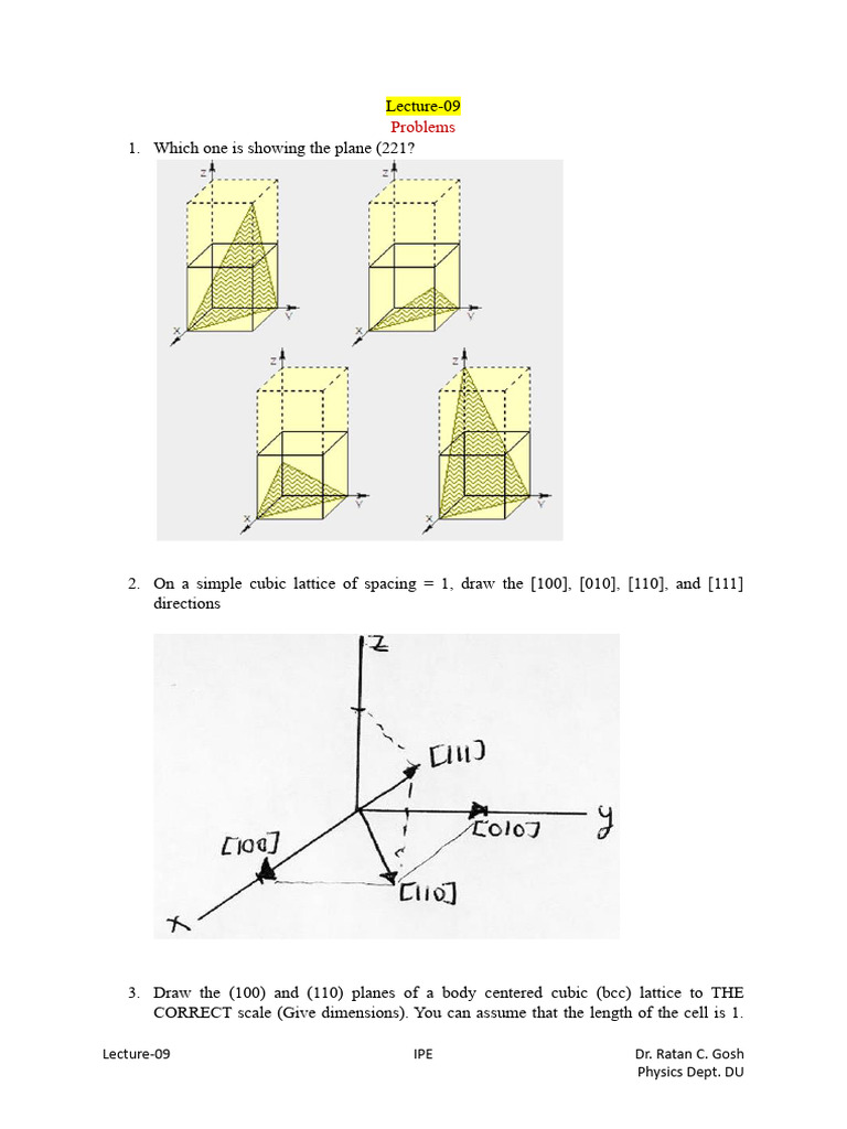 Lecture-09 | PDF | Crystal Structure | Materials Science