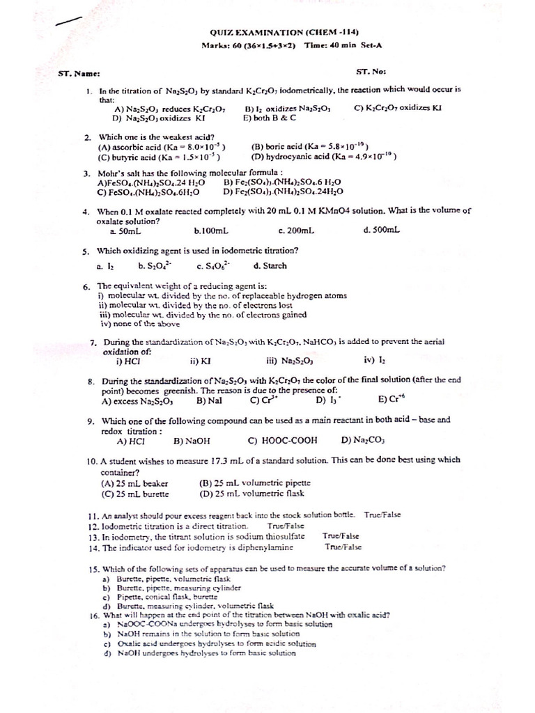 Chemistry-Quiz-CE23 241215 200452 | PDF