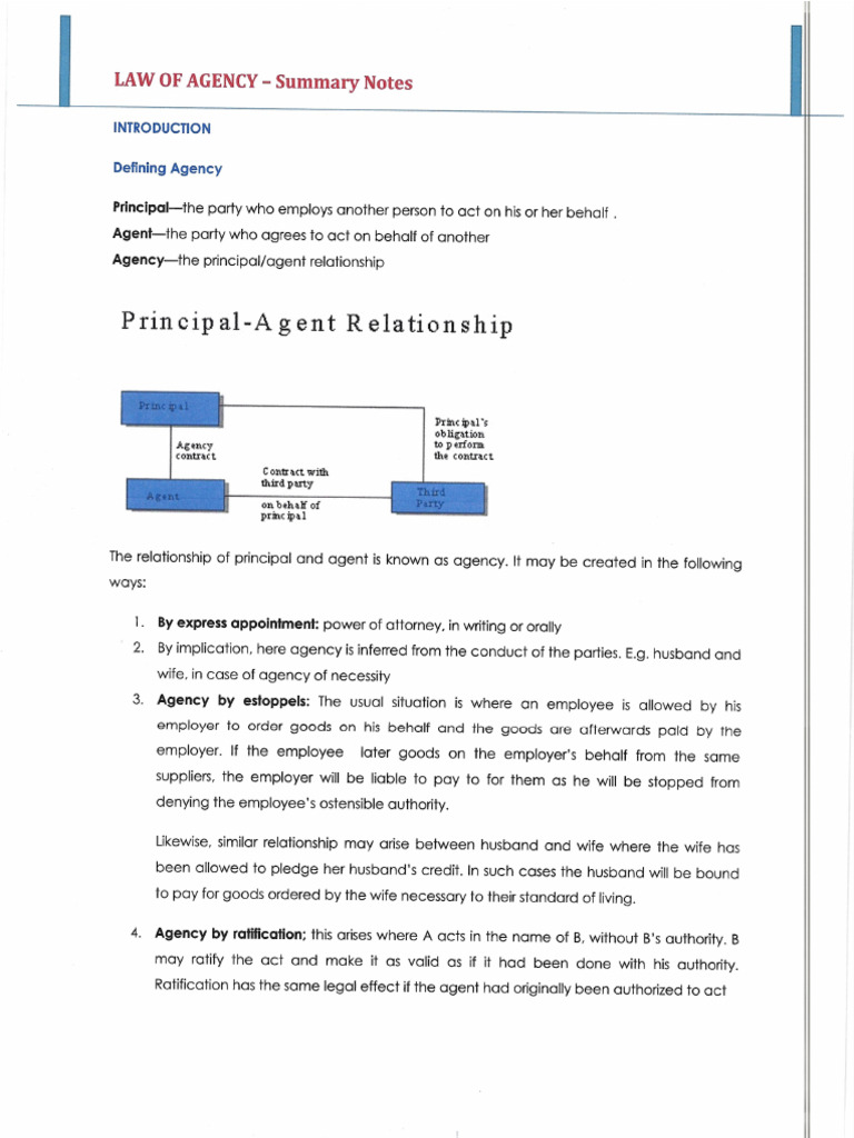 Document - 2024-12!21!162114-The Law of Agency | PDF