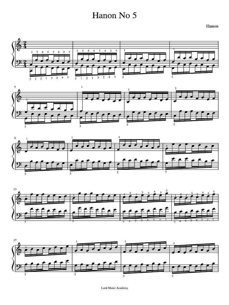 Hanon No 5 | PDF
