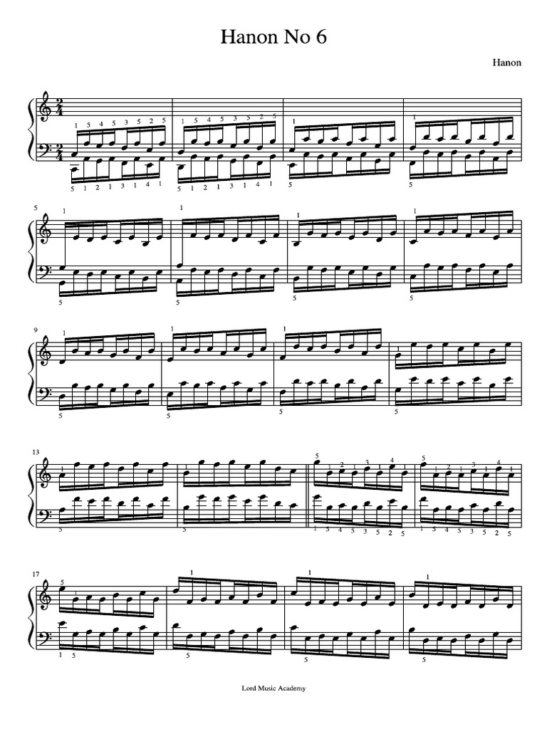Hanon No 6 | PDF