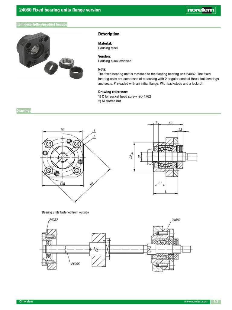 Fixed Flanged Bearing Units Overview | PDF