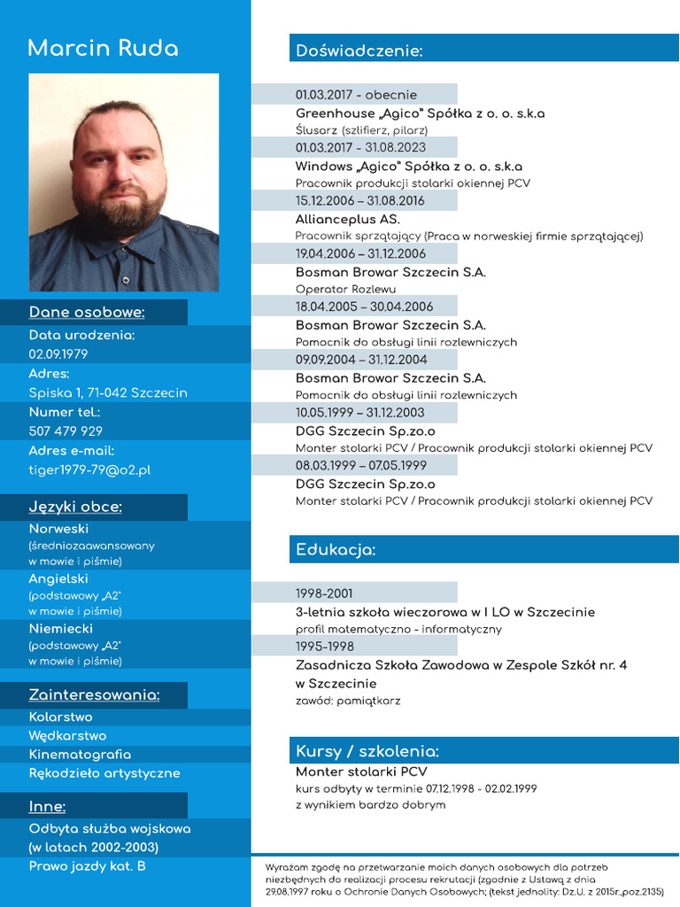 Marcin Ruda CV | PDF