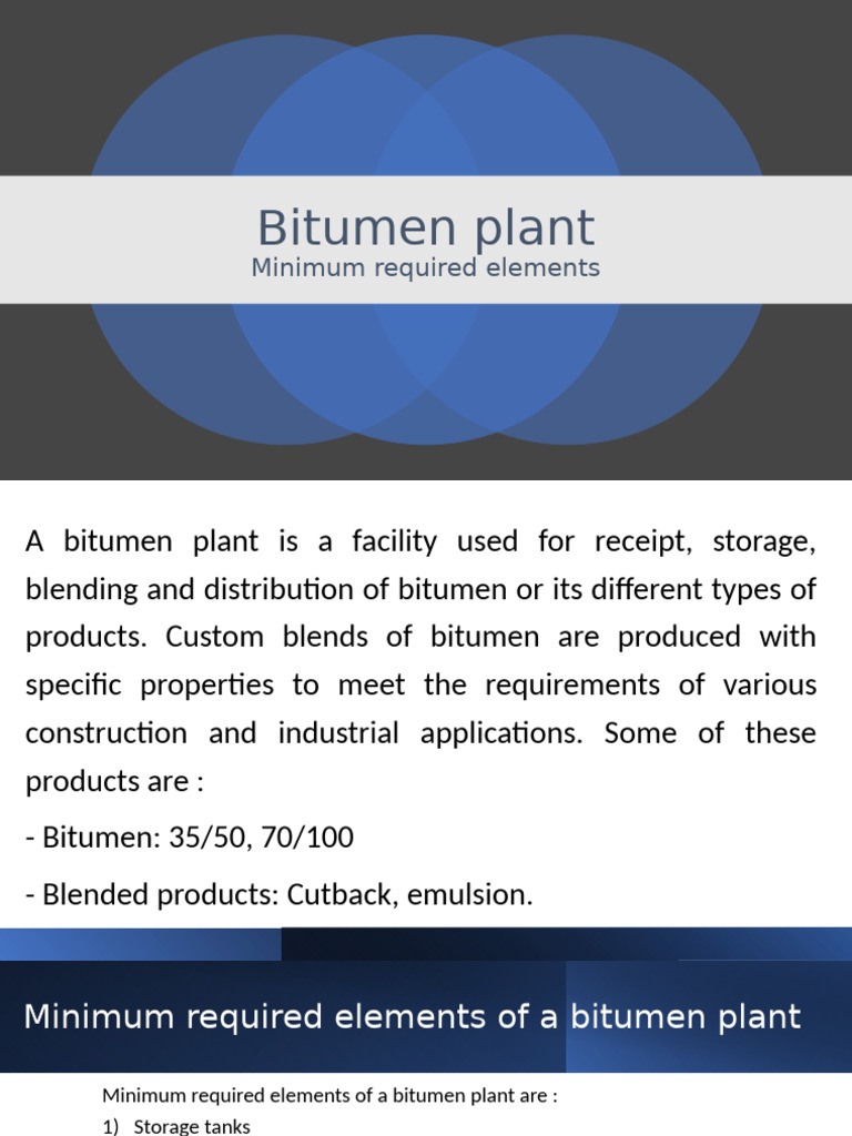 Bitumen Plant Design | PDF | Oil Tanker | Waste
