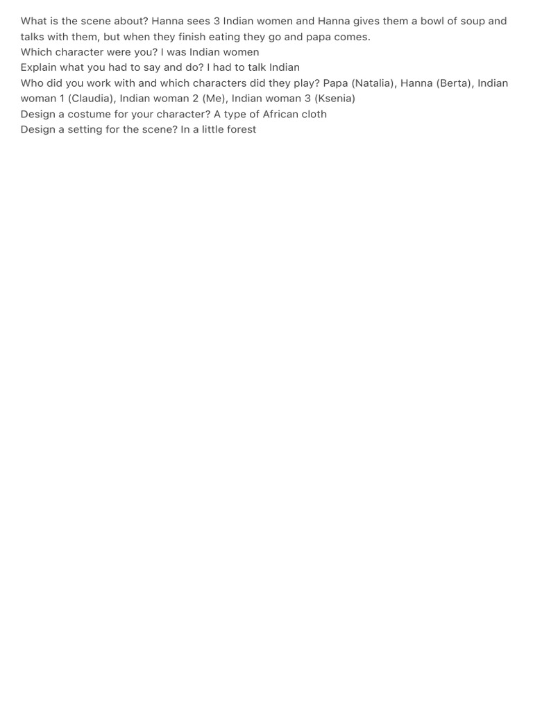 Hanna's Encounter with Indian Women | PDF