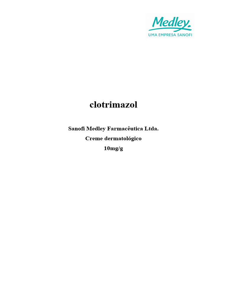 Bula Clotrimazol Creme 10mg Com 20g Medley 1967 | PDF | Gravidez ...