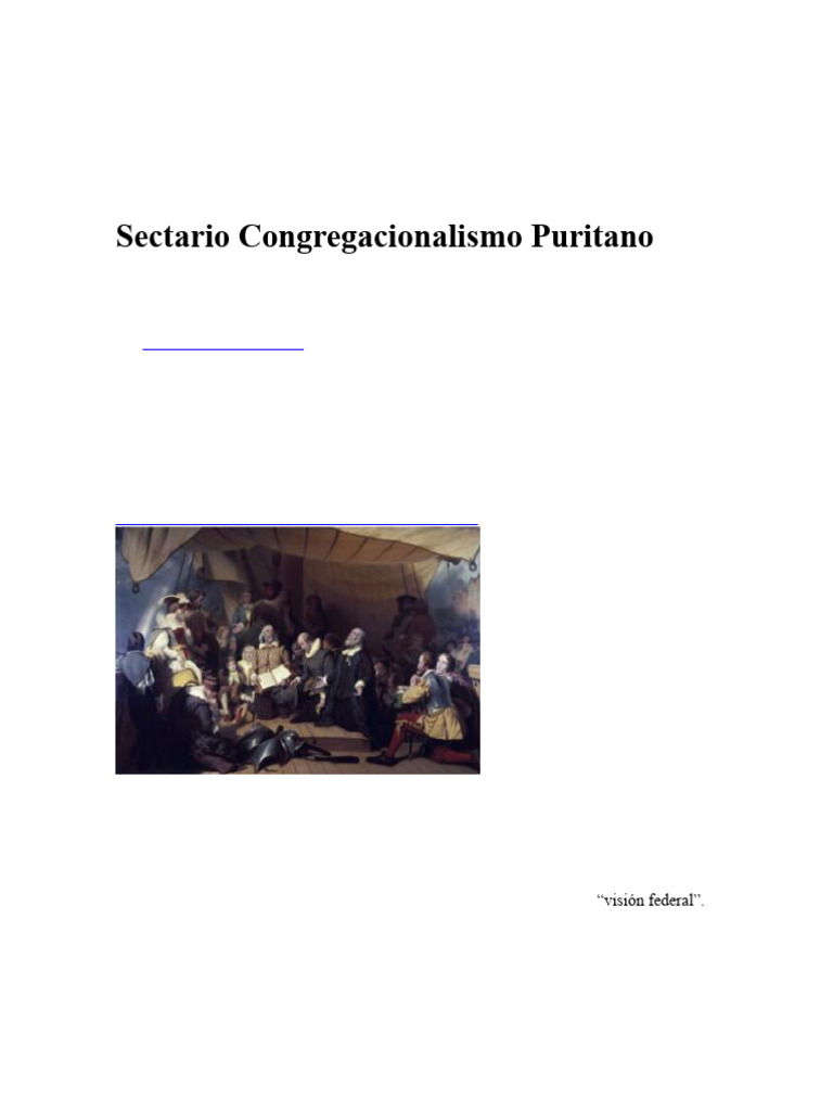 Historia del Congregacionalismo Puritano | PDF | Puritanos | Iglesia ...