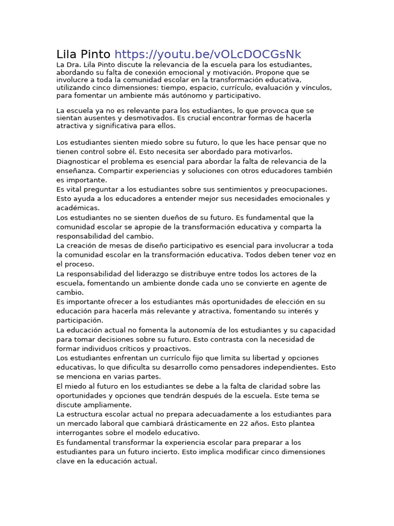 LILA PINTOS | PDF | Plan de estudios | Evaluación