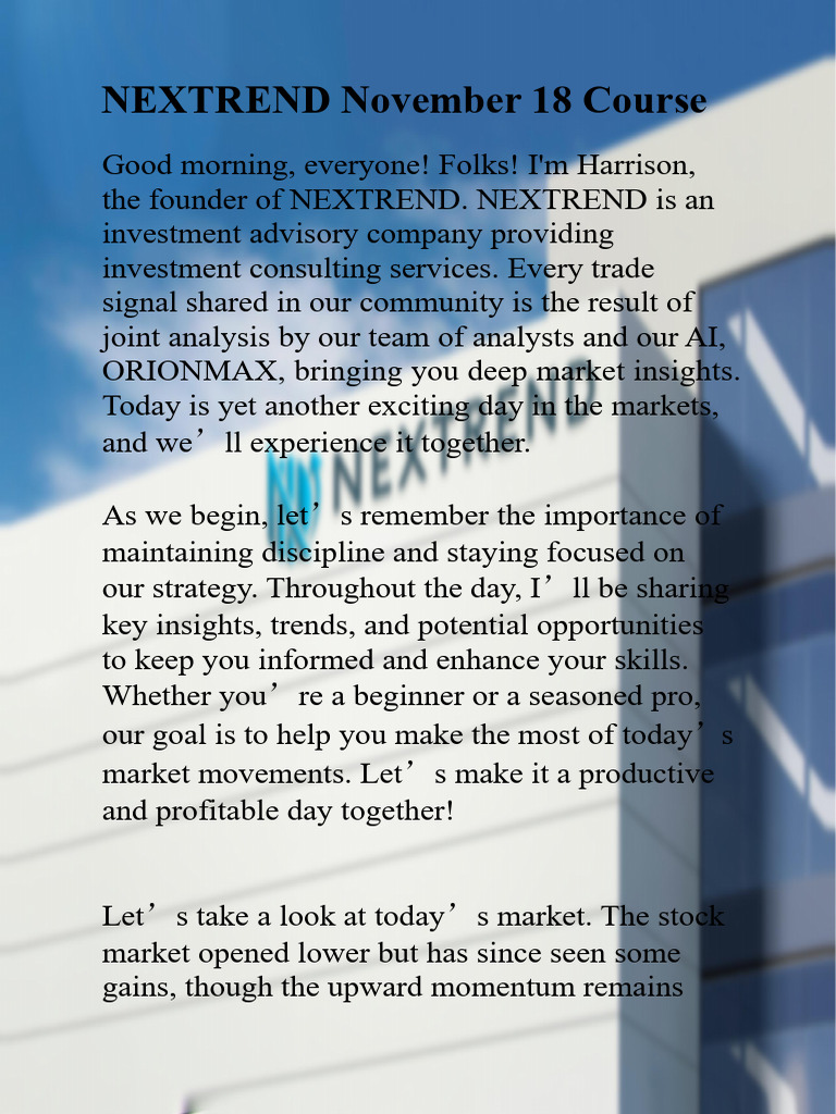 NEXTREND November 18 Course | PDF | Option (Finance) | Moneyness