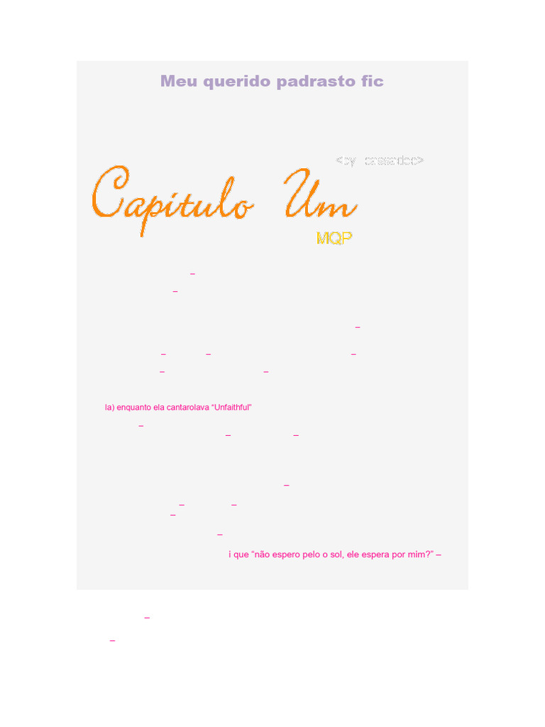 Meu querido padrasto fic | PDF | Amor | Pensamento