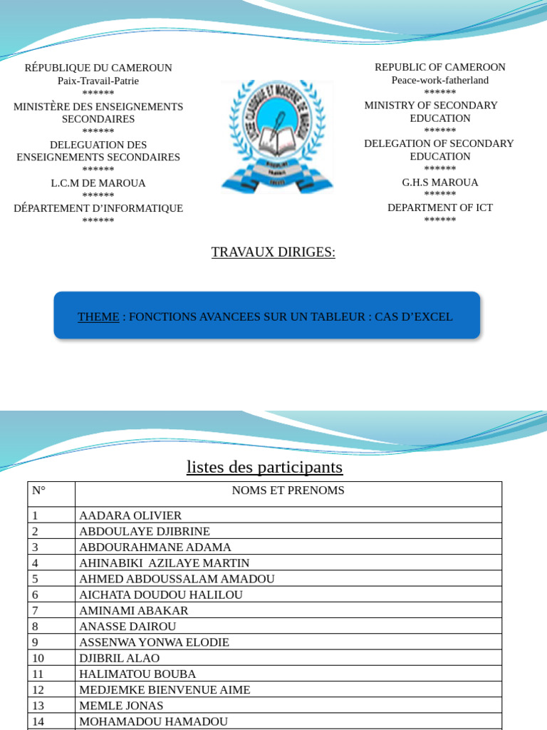 Exposé Info | PDF | Feuille de calcul | Informatique