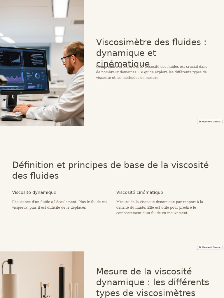 Viscosité des fluides : Guide et mesures | PDF | Viscosité | Fluide