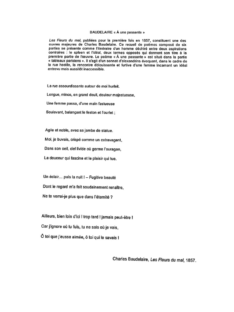 Poème Baudelaire | PDF