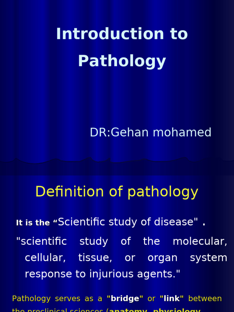 GG Introduction of Pathology | PDF | Pathology | Cytopathology