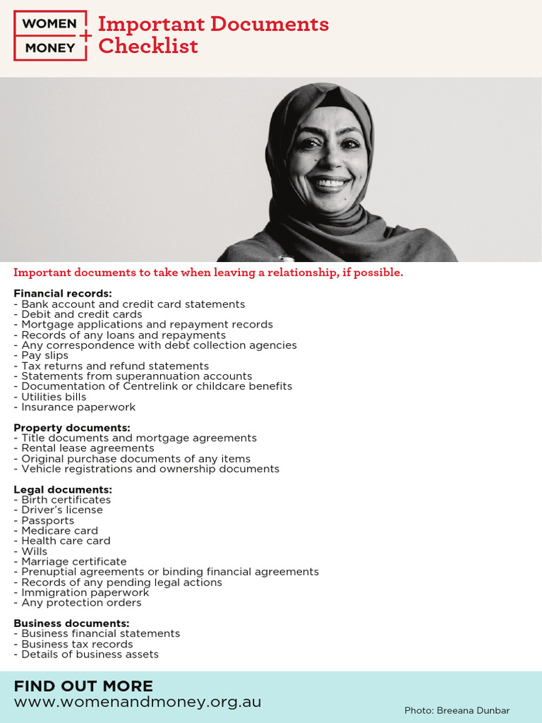 Women + Money Important Documents | PDF