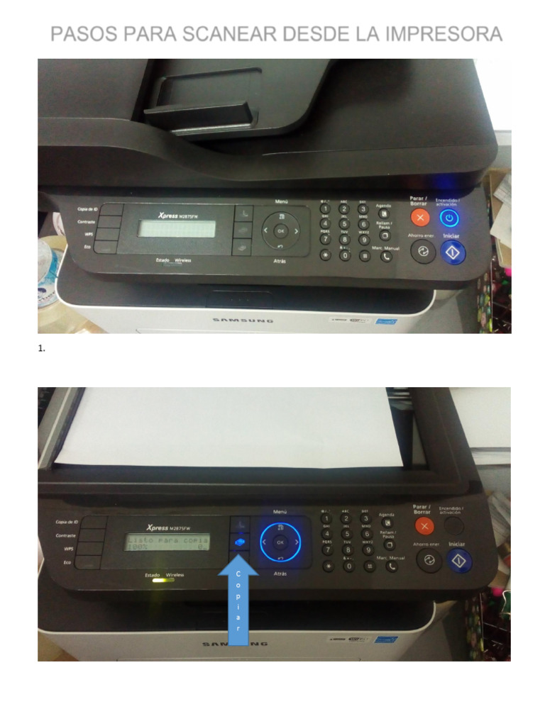 Pasos para Scanear Desde Impresora | PDF