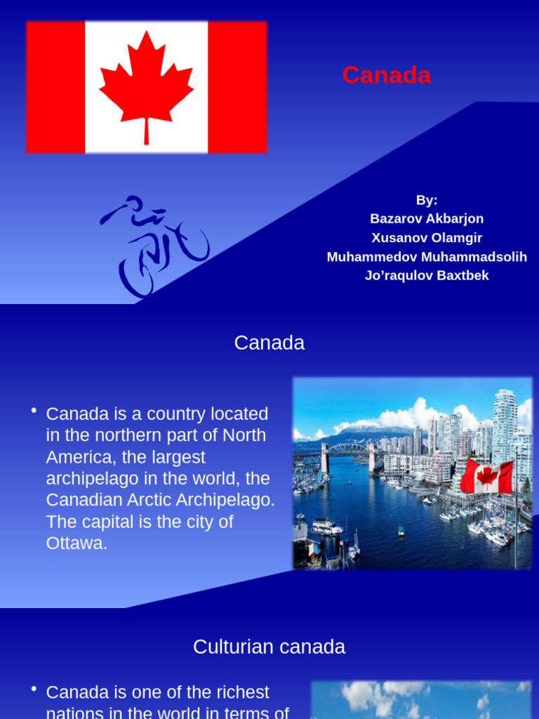 Overview of Canada: Geography, Economy, and Sports | PDF