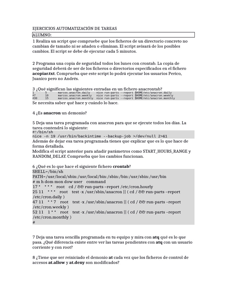 EJERCICIOS_automatización | PDF | Tecnología de sistema operativo | Ingeniería de software