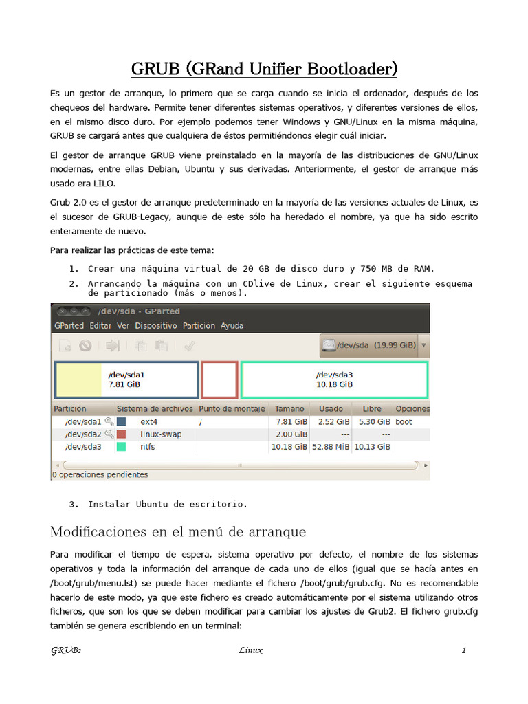 Grub 2 | PDF | Arranque | Archivo de computadora