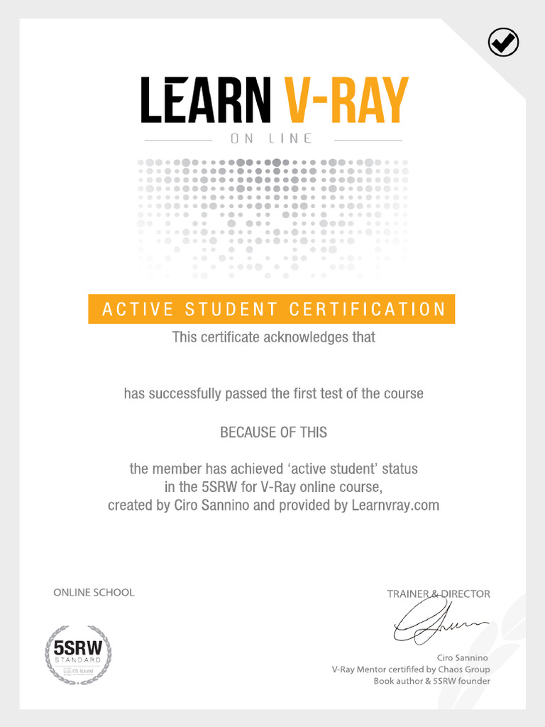 Active Student Certification | PDF